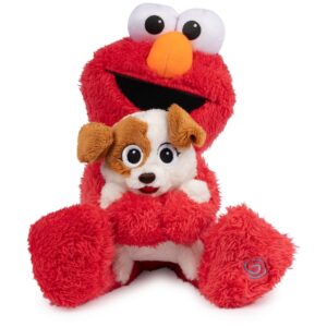 gund sesame street official furry friends forever dance & play elmo and tango animated plush, plush sensory toy for ages 1 & up, red/cream, 13”