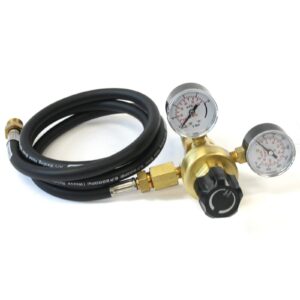 argon co2 regulator gauges cga580 & 48" hose fits miller mig tig welders