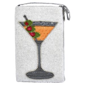 essential to you bamboo trading company club bag night bag - martini time silver