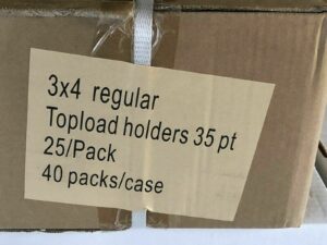 unbranded regular 1000 count 3x4 top loaders new sealed case 40/25 ct packages