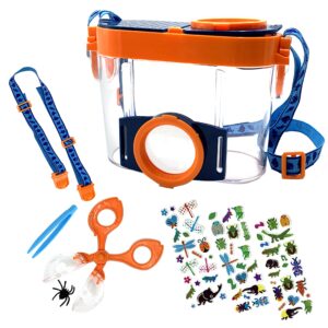 jtcjozz bug catcher kit, bug collection kit, outdoor nature explorer kit with tweezers, stickers, science educational kit, bug observation container for boys and girls