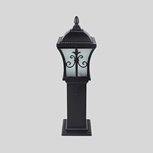 enlylyog fashionable modern solar lawn lamp, outdoor european style home garden lamp, park landscape lamp, antique garden waterproof lawn lamp