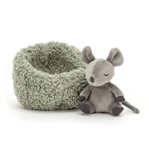 jellycat hibernating mouse stuffed animal, 5 inches | mouse plush toy | classic children's gift