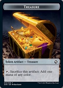 magic: the gathering - treasure token (015) - adventures in the forgotten realms