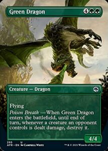 magic: the gathering - green dragon (295) - borderless - adventures in the forgotten realms