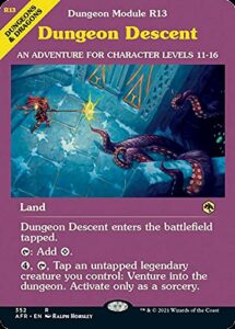 magic: the gathering - dungeon descent (352) - showcase (dungeon module cover) - adventures in the forgotten realms