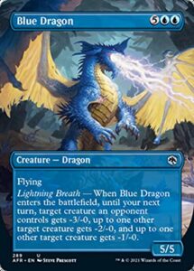 magic: the gathering - blue dragon (289) - borderless - adventures in the forgotten realms