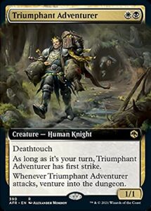 magic: the gathering - triumphant adventurer (390) - extended art - adventures in the forgotten realms