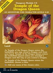 magic: the gathering - temple of the dragon queen (357) - showcase (dungeon module cover) - adventures in the forgotten realms