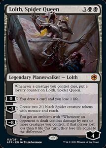 magic: the gathering - lolth, spider queen (112) - adventures in the forgotten realms