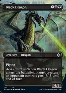 magic: the gathering - black dragon (291) - borderless - adventures in the forgotten realms