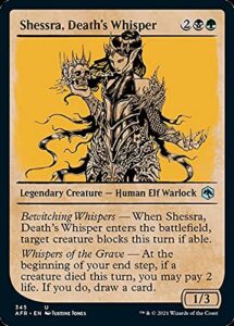 magic: the gathering - shessra, death's whisper (345) - showcase - foil - adventures in the forgotten realms