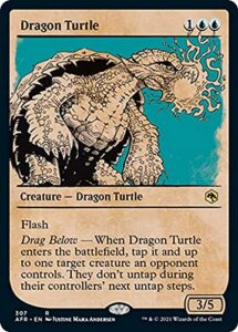 magic: the gathering - dragon turtle (307) - showcase - foil - adventures in the forgotten realms