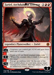 magic: the gathering - zariel, archduke of avernus (172) - adventures in the forgotten realms