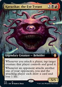 magic: the gathering - karazikar, the eye tyrant (319) - extended art - forgotten realms commander