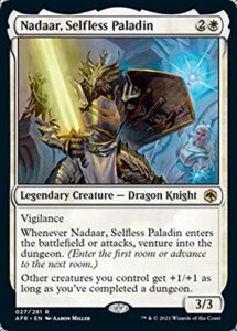 magic: the gathering - nadaar, selfless paladin (027) - adventures in the forgotten realms