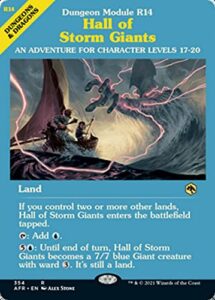 magic: the gathering - hall of storm giants (354) - showcase (dungeon module cover) - adventures in the forgotten realms