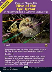 magic: the gathering - hive of the eye tyrant (355) - showcase (dungeon module cover) - adventures in the forgotten realms