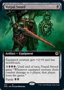 magic: the gathering - vorpal sword (377) - extended art - foil - adventures in the forgotten realms