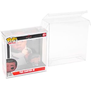 viturio pop protector cases compatible with funko pop! albums vinyl figures .50mm thick (2 pack)