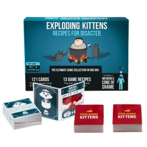 recipes for disaster by exploding kittens - 2-5 players - ages 7+ - 15 minutes to play - deluxe high stakes card game - ideal for party, family game night, kids and adults