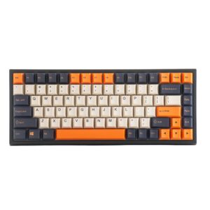 yunzii kc84 84 keys hot swappable wired mechanical keyboard with pbt dye-subbed keycaps, programmable, rgb,nkro,type-c cable for win/mac/gaming/typist (gateron red switch, carbon retro)