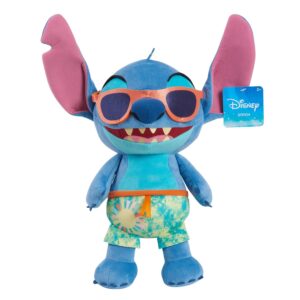 disney street beach large plush stitch, 17-inch stuffed animal, alien, disney's lilo and stitch