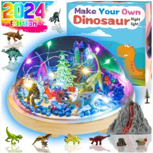 y yofun make your own dinosaur night light - dinosaur toys for kids, dinosaur decor, dinosaur craft kit, arts and crafts night light, gifts for boys age 5 6 7 8 9 10 years old