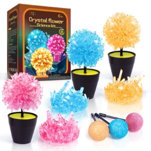 crystal growing kit, arts and crafts science kits for kids 4-6-8-12, toys for girls boys age 6+, 6 7 8 9 10 11 year old girl birthday gift ideas