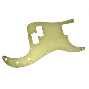 kaish 13-hole metal aluminium anodized p bass style pickguard american modern style standard bass pick guard for precision p bass gold