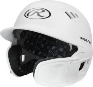 rawlings | r16 reversible ext | matte batting helmet | reversible face guard | junior (6 3/8" - 7 1/8") | matte white