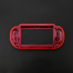 crystal transparent clear hard case protective cover skin shell for ps vita psv 1000 (red)