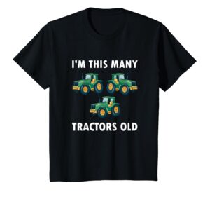 3 years old boy tractors old 3rd birthday kids t-shirt