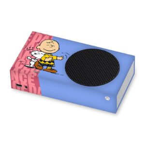 head case designs officially licensed peanuts snoopy & charlie brown character graphics vinyl sticker gaming skin decal cover compatible with xbox series s console