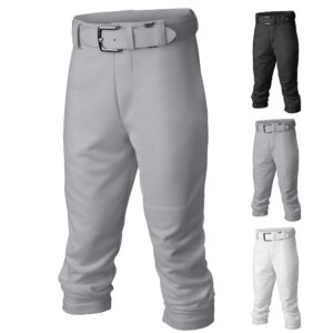 easton | pro+ pull up baseball pant | youth | full length | elastic bottom | youth grey y l