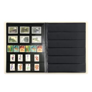 stamp albums stockbook for collectors, 5 rows and 6 rows pockets, 10 sheet black