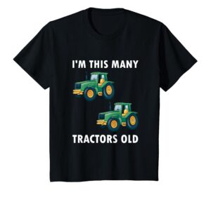 2 years old boy tractors old 2nd birthday kids t-shirt