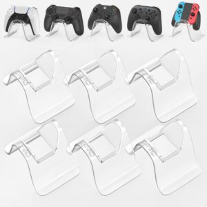 oivo game controller holder for desk, clear controller stand for ps3/ps4/ps5/xbox/switch pro controller, stackable controller organizer controller storage 6 packs