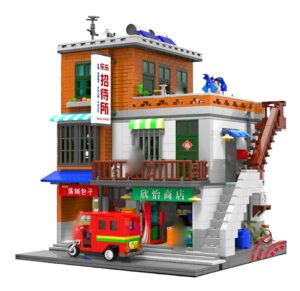 general jim's urban village city series street view 3 story 2706 modular building block bricks architectural building model or moc block playset with accessories shown for teens and adults