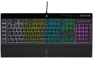 corsair k55 rgb pro wired gaming keyboard (renewed)