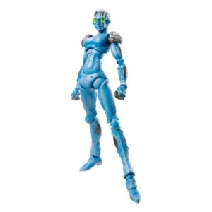 medicos jojo’s bizarre adventure part 6: chozo kado stone free super action statue figure, multicolor