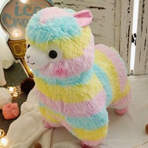 9.8" soft llama stuffed animal toy - rainbow llamacorn alpaca plush animals toy cute llama doll rainbow alpaca doll alpaca plush toy pillows stuffed llama large adorable birthday gift (9.8inch)