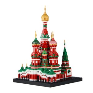 geniteen building block set, saint basil's cathedral architecture model micro mini blocks, educational mini blocks, 4300 pcs