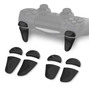 playvital 2 pair shoulder buttons extension triggers for ps4 all model controller, game improvement adjusters for ps4 controller, bumper trigger extenders for ps4 slim pro controller - black