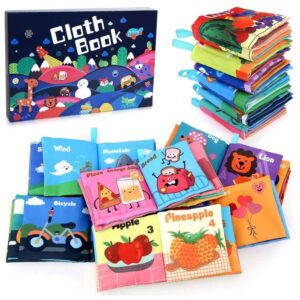 kramow baby's first soft books with rustling sound,cloth books toy set for newborns, infants, toddlers kids.perfect for baby toy sets baby shower