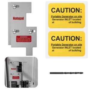 natupal generator interlock kit compatible with ge general electeric breaker panels with single vertical throw main, 2 1/2 inch spacing between main and branch breaker