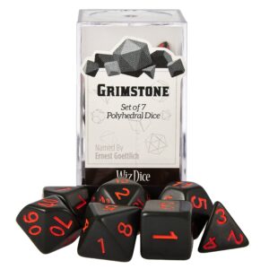 mbgbrybelly series iv set of 7 tabletop rpg dice - 7 different polyhedral role playing dice per set - ttrpg dnd dice - midnight runes