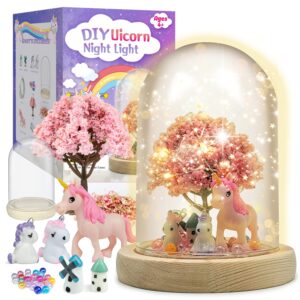 teiray make your own unicorn night light - unicorn craft kit for kids, arts and crafts nightlight project novelty for girl age 5 6 7 8 9 year old unicorns gifts for girls