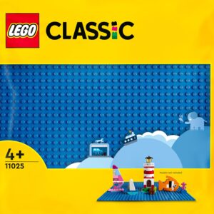 lego® classic blue baseplate 11025 building kit; open-ended creative play builders aged 4