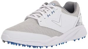 callaway men's coronado v2 sl golf shoe, white/grey, 11